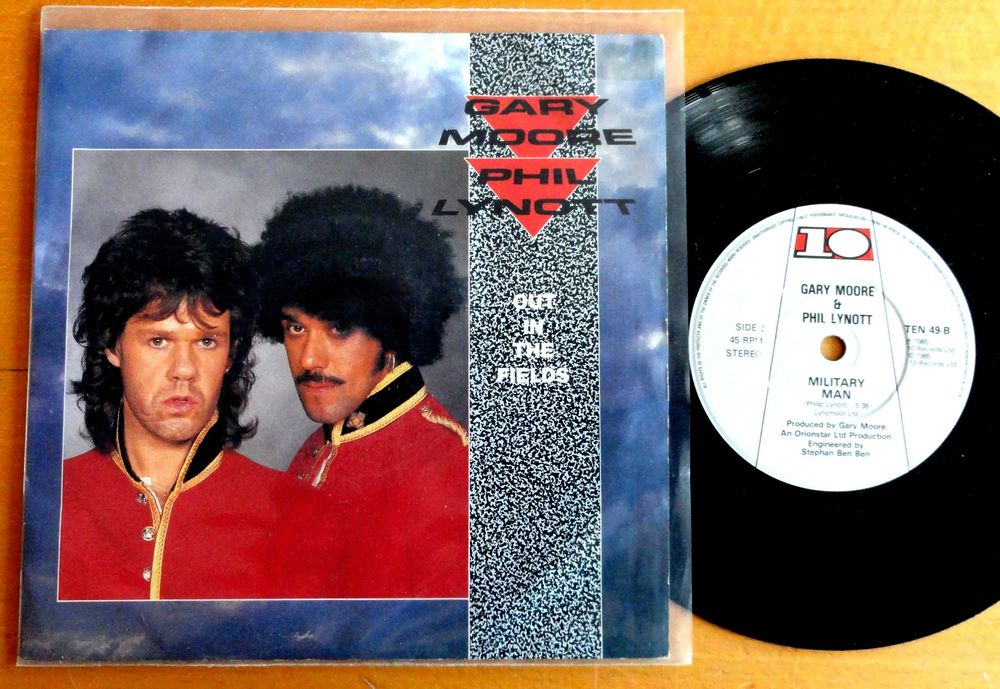 SI GARY MOORE & PHIL LYNOTT out in the fields UK 1985 BLUES (Gebraucht ...