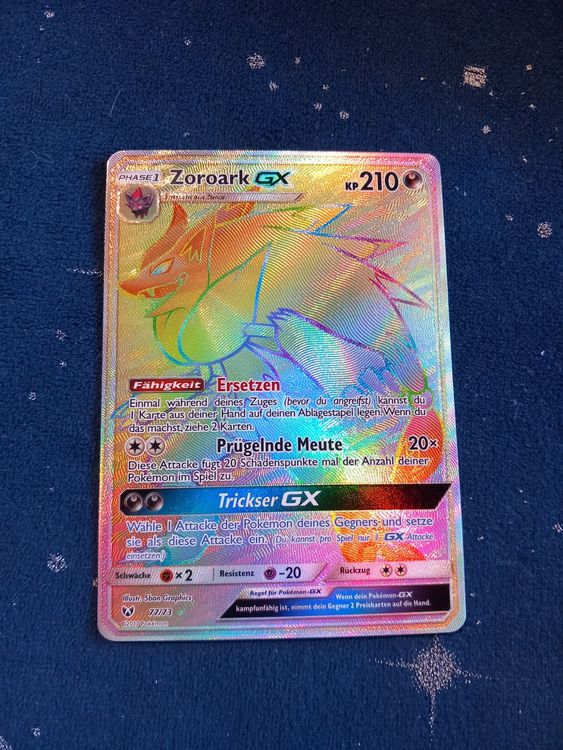 Zoroark GX RAINBOW Rare (DE) Shining Legends 77/73 (Neu (gemäss ...