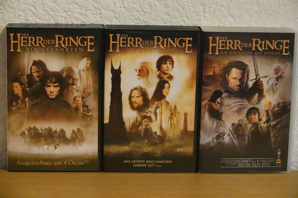 Herr der Ringe alle drei Teile auf Video (Neu (gemäss Beschreibung)) in ...