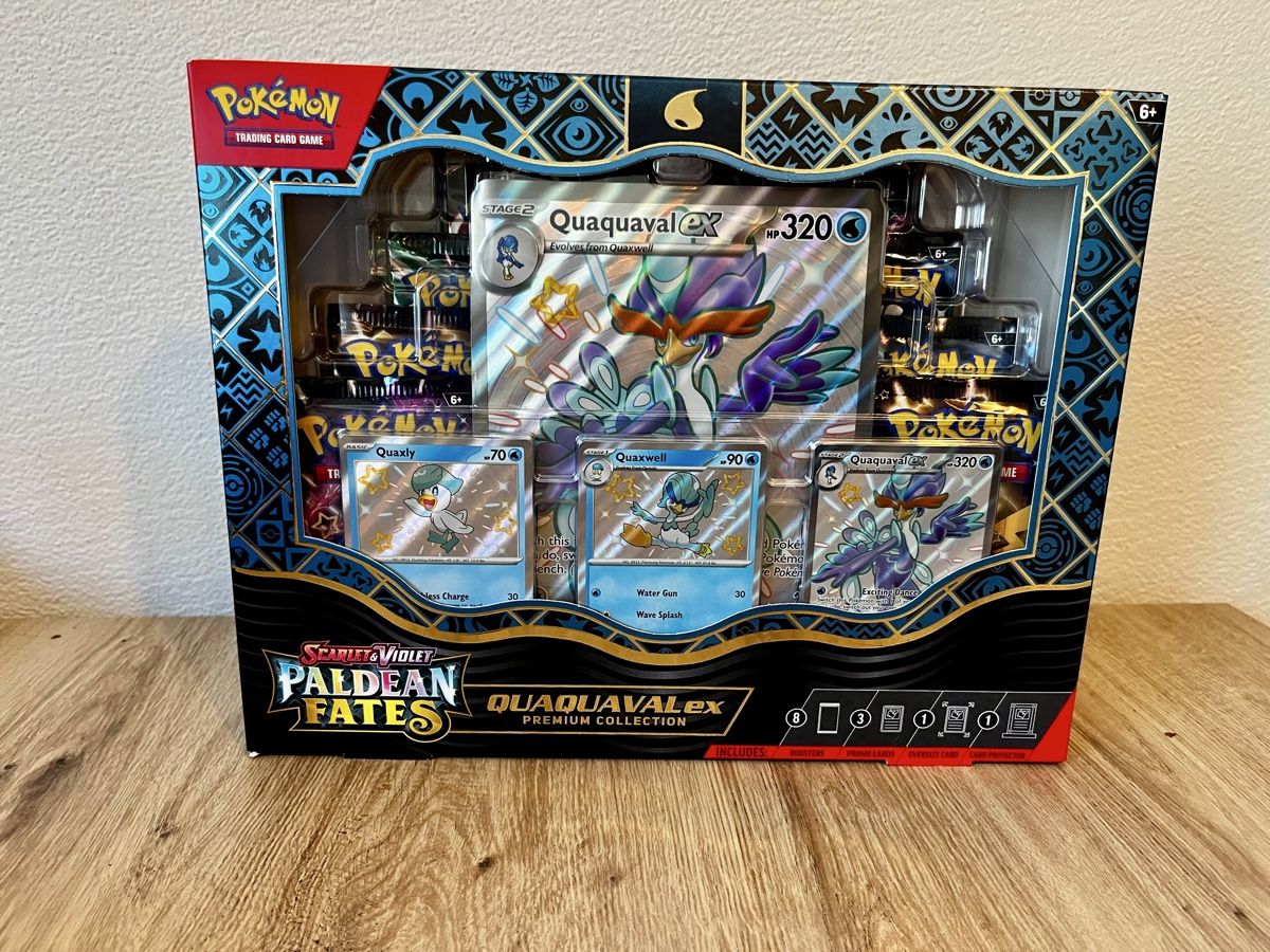 Pokémon Scarlet & Violet Paldean Fates Quaquaval ex Box (Neu und ...