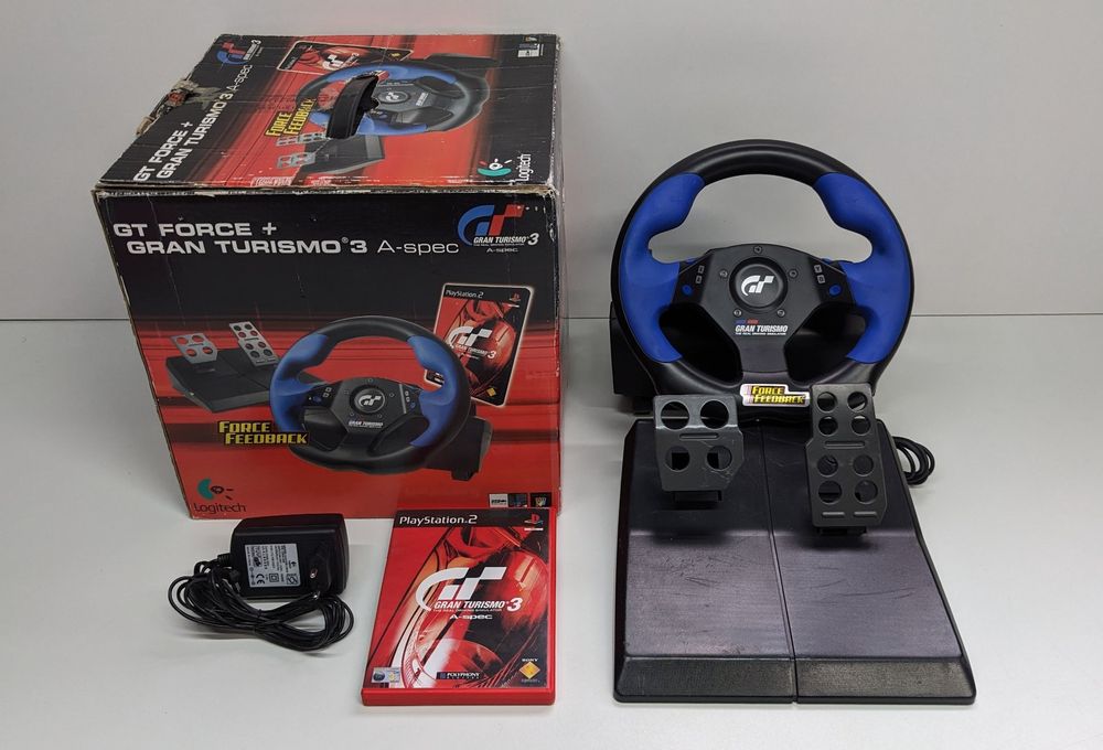 Logitech GT Force Feedback Wheel / Lenkrad + Gran Turismo 3 (Gebraucht ...
