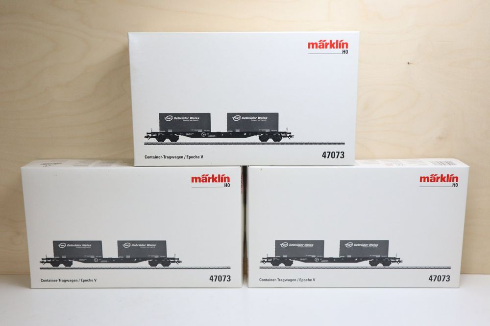 Märklin 3 x Containerwagen 47073 - Gebrüder Weiss | Kaufen auf Ricardo