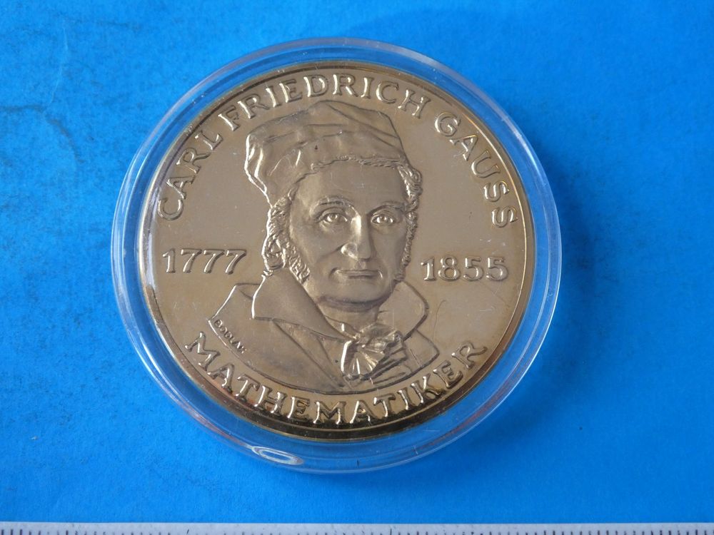 vergoldete Medaille 45 mm - Carl Friedrich Gauss (Neu (gemäss ...