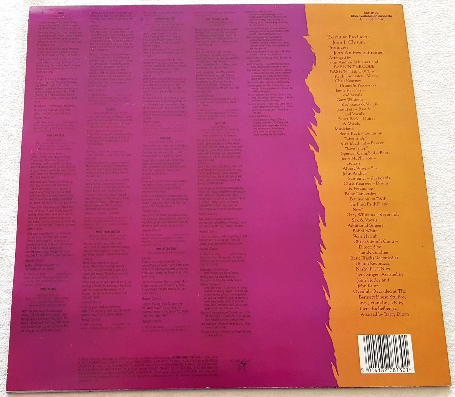 Bash 'n The Code – More Than Enough - LP - 1989 First Press (Gebraucht ...