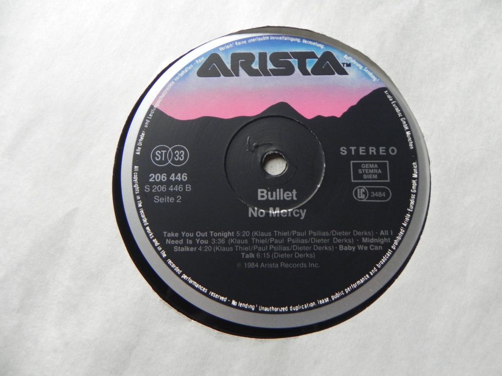 LP Germany Heavy Metal Band Bullet 1984 No Mercy (D'occasion) à Siebnen ...