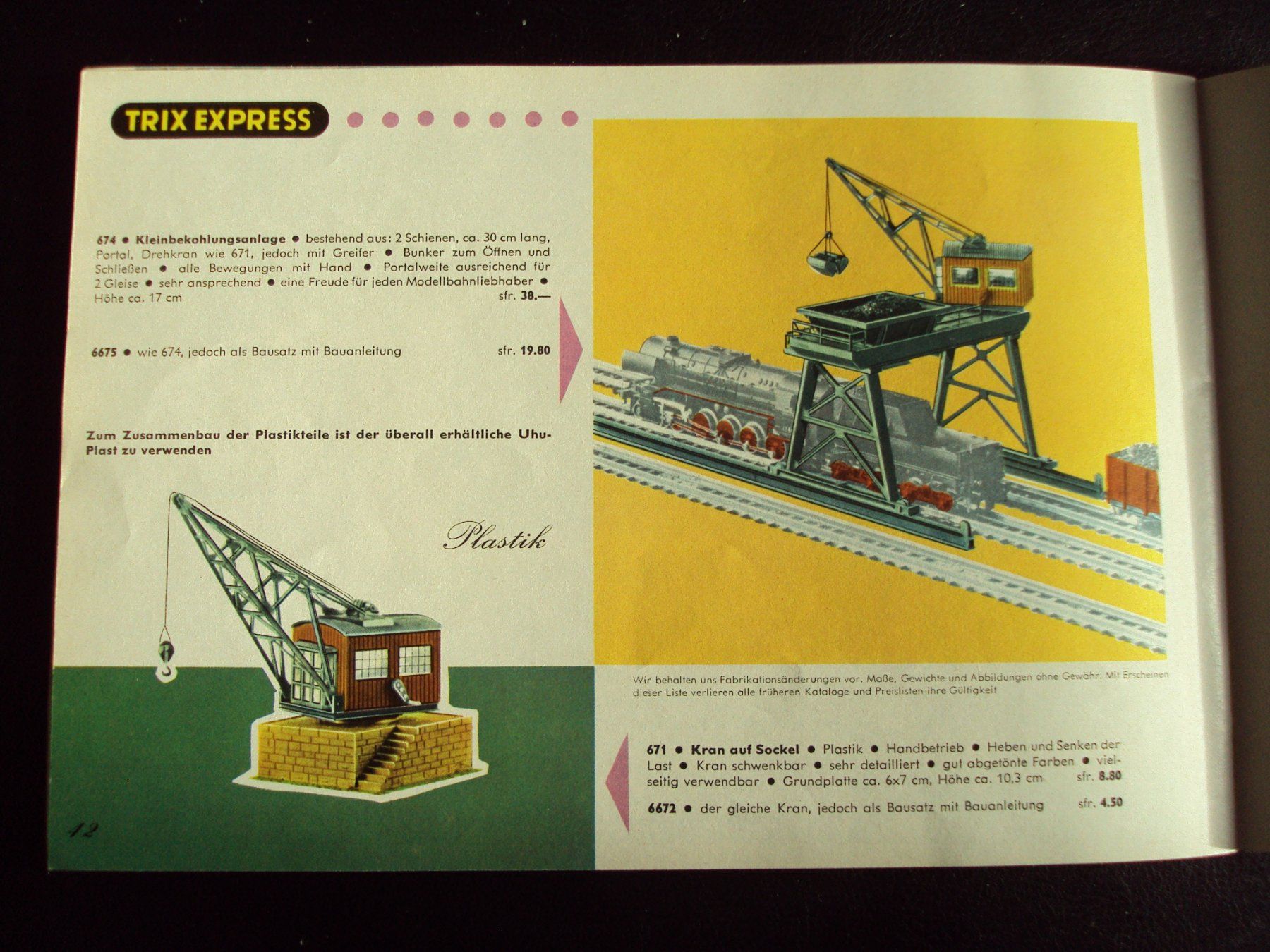 Trix Express TE 671 Kran auf Sockel (Gebraucht) in Steffisburg für CHF ...