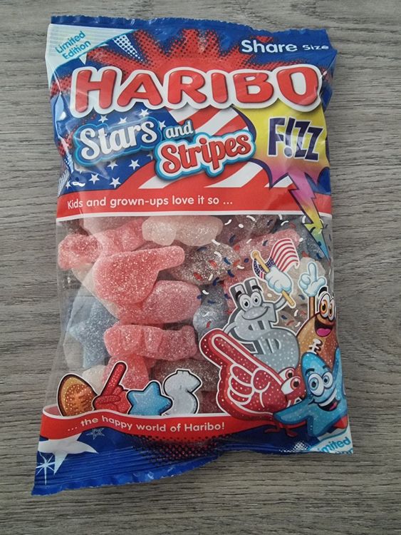 Haribo Stars and Stripes Fizz, Limited Edition, originalverp (Neu und ...