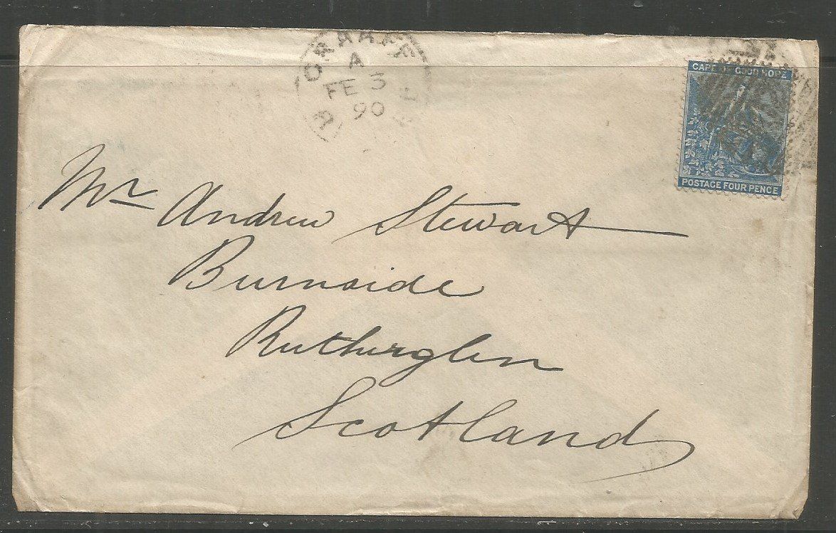 Lettre de 1890 ( Cap de Bonne - Espérance ) (D'occasion) à La Russille ...