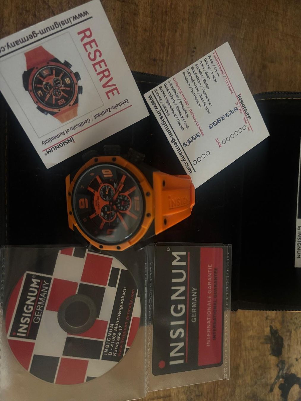 Insignum Uhr Modell Alpha inkl. Zertifikat NEU! VHB (Neu und ...