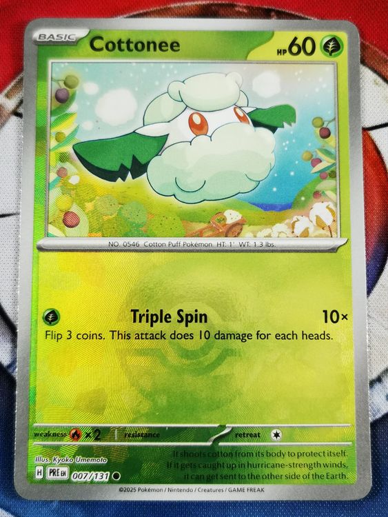 Pokémon Cottonee 007 Pokeball Prismatic Evolutions EN (Neu (gemäss ...