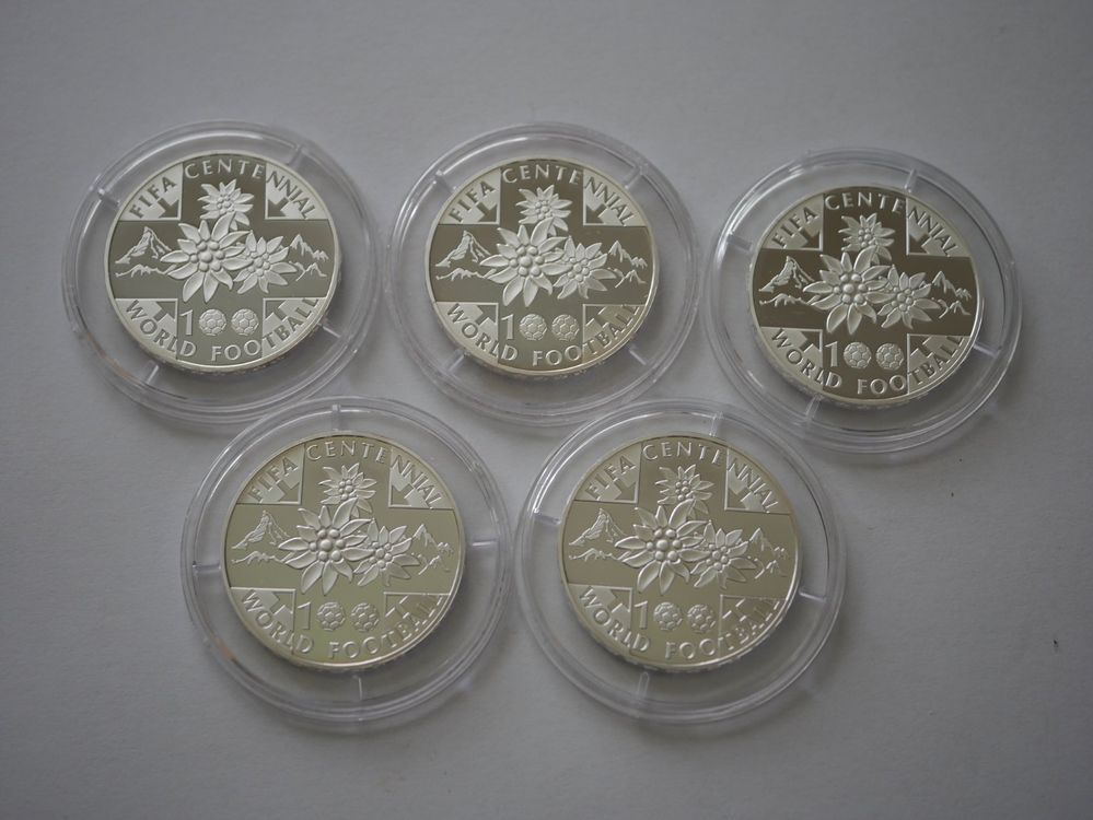 5 x 20 Franken 100 Jahre FIFA 2004 ***TOP*** (Neu und originalverpackt) in Kreuzlingen für CHF ...
