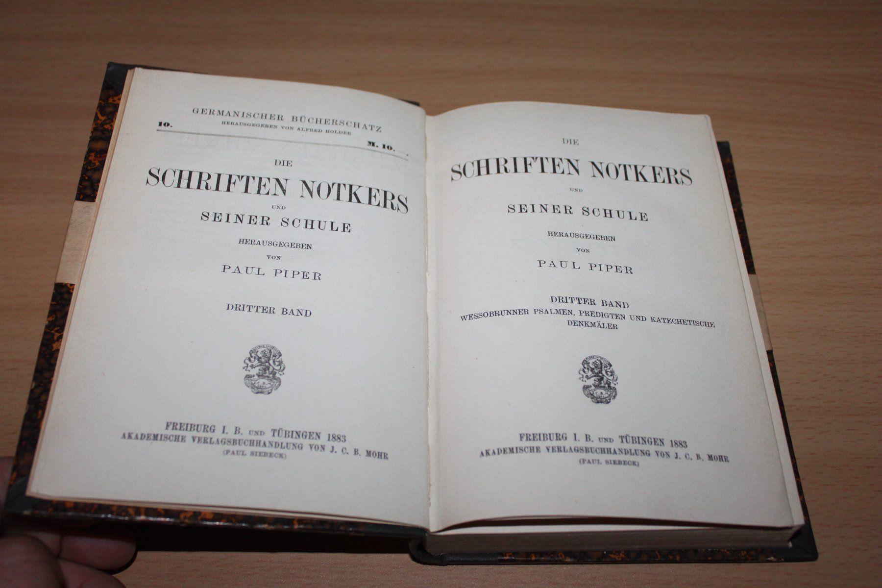 Die Schriften Notkers und seiner Schule (Dritter Band) 1883 (Gebraucht ...