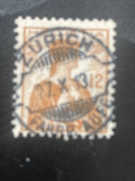 Schweiz 1913 Helvetia 12Rp Vollstempel ZÜRICH 27.X.13 Rasier | Kaufen auf Ricardo