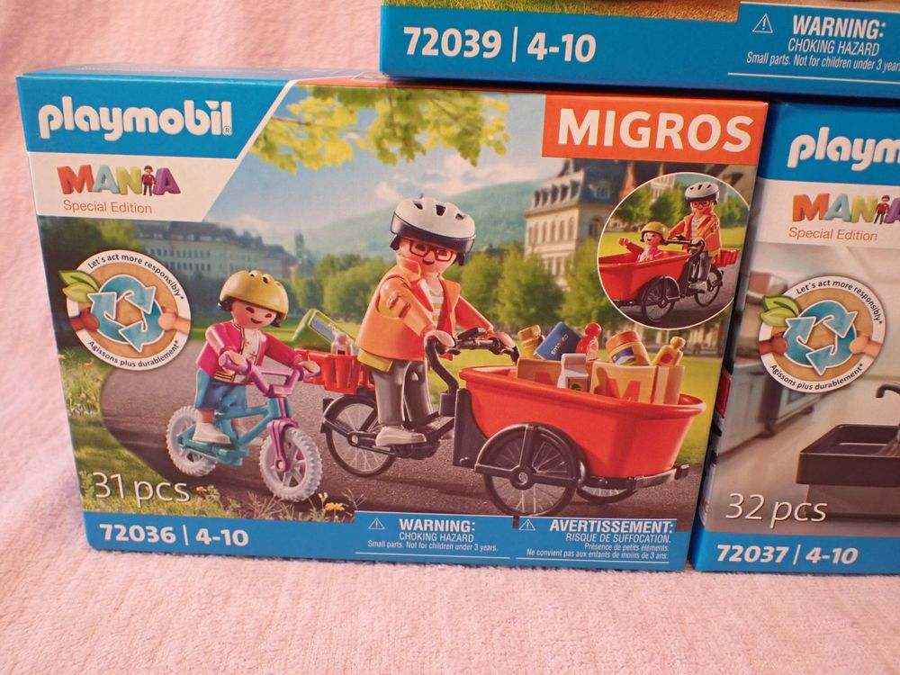 alle fünf Migros Play Mobil Sets (Neu und originalverpackt) in Geroldswil für CHF 55 – mit ...