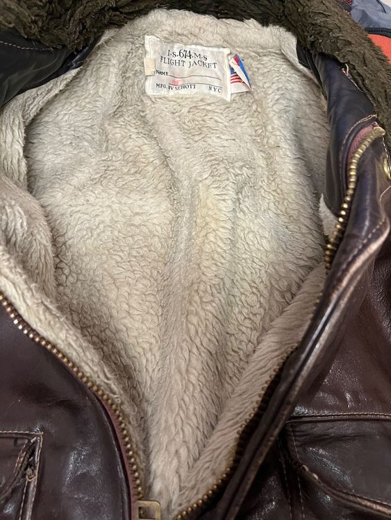 Schott Vintage 70s I-S 674 Ms Leather Flight Jacket M Men's (D'occasion) à Lausanne pour CHF 131 ...