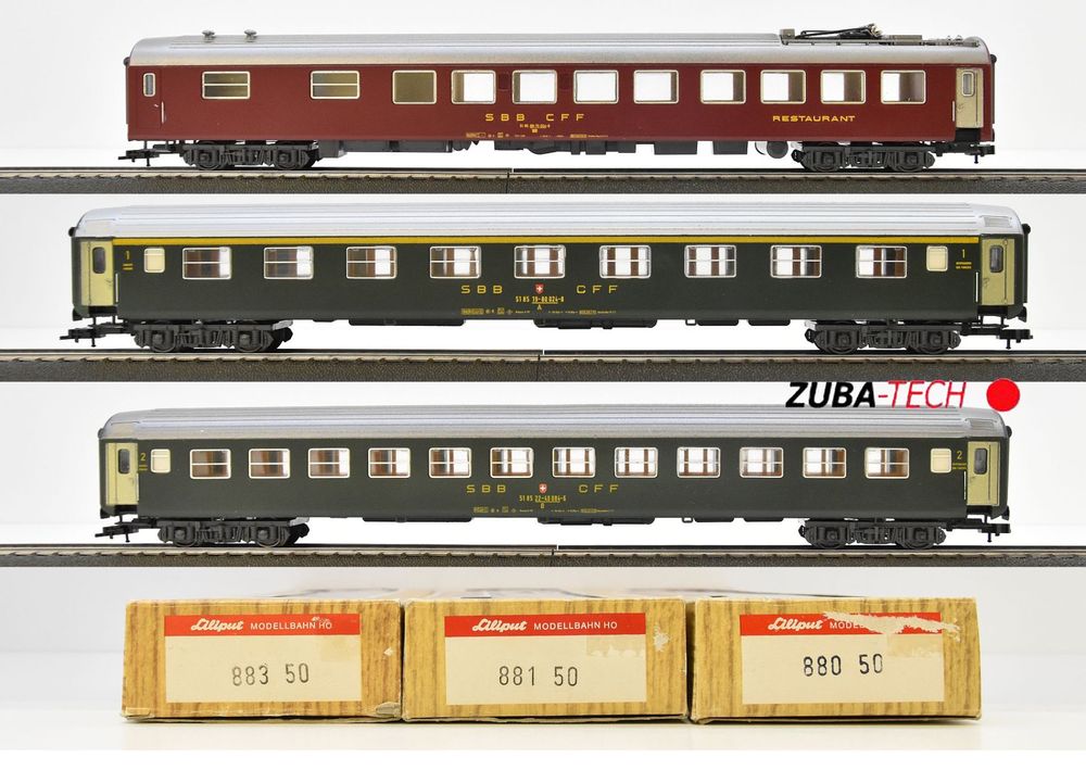 Liliput 3x RIC-Personenwagen der SBB H0 GS mit OVP (Gebraucht) in St. Gallen für CHF 33 – mit ...
