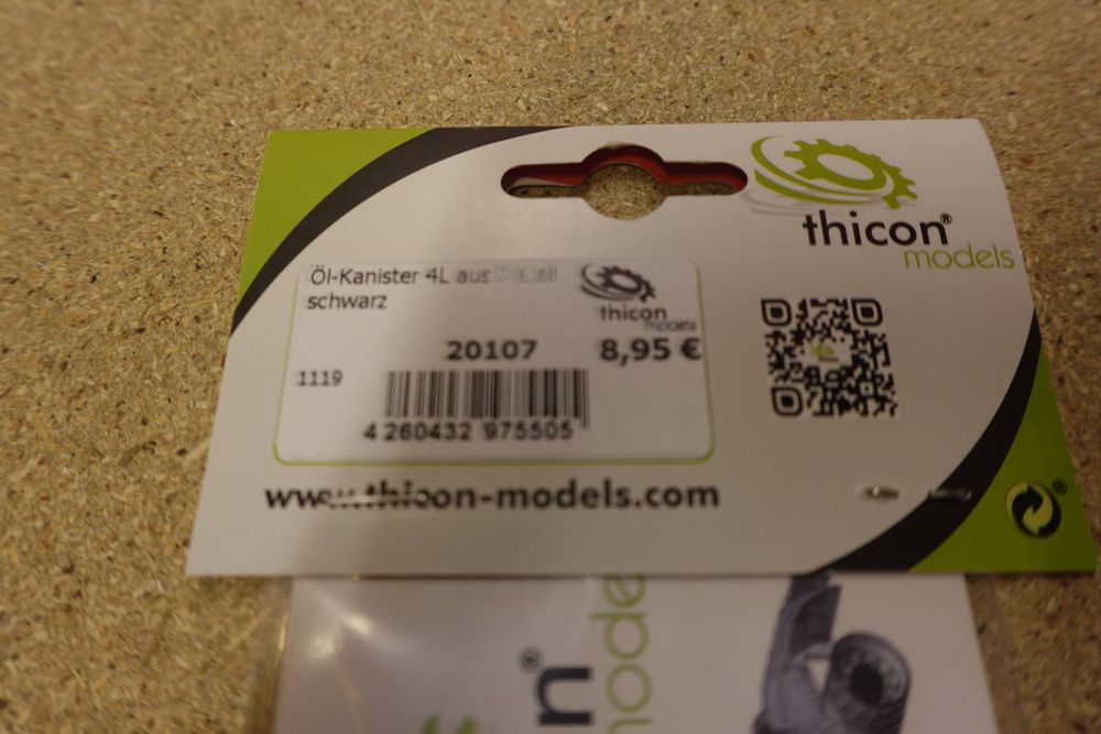 Thicon models 1:14 Öl-Kanister 4L aus Metall schwarz ab 1.- (Neu und originalverpackt) in ...