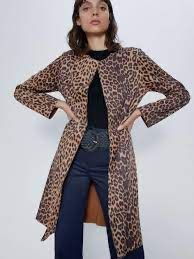 Zara Leopard Print Faux Suede Jacket | Kaufen auf Ricardo