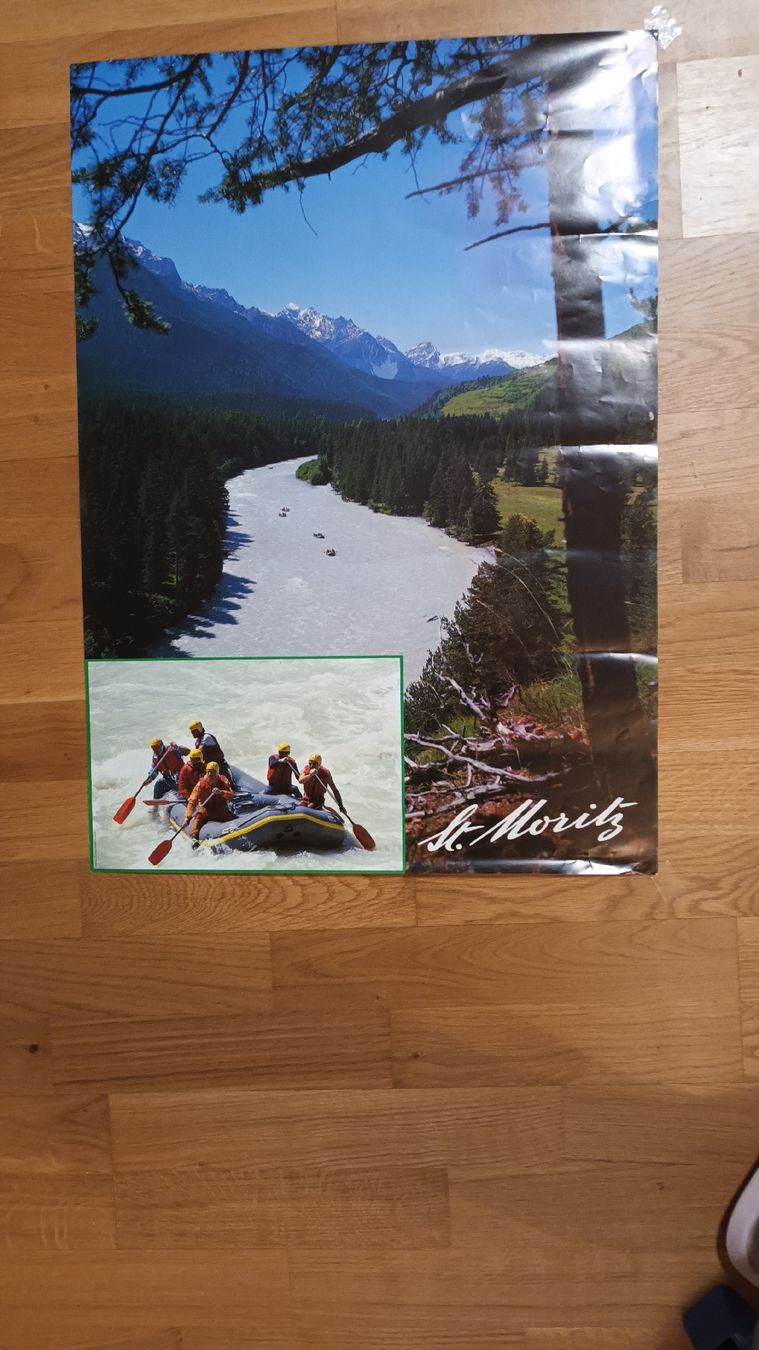 Plakat von St.Moritz 48cm x 68cm (Gebraucht) in chur für CHF 25 – mit ...