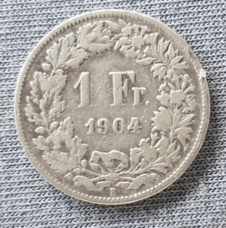 1 Franken 1904 uralte rare Silbermünze ab nur 1 Franken !! (Gebraucht) in Camignolo für CHF 7.2 ...
