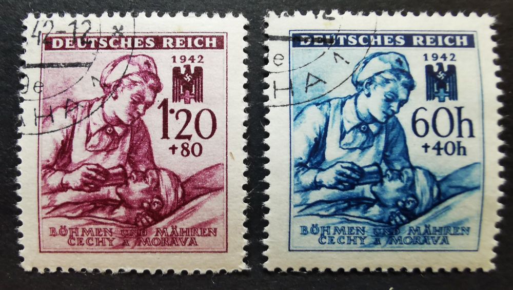 TR50 Timbre Allemagne 1942 Oblitere Bohême-Moravie (Gebraucht) in Cousset für CHF 0.6 – mit ...