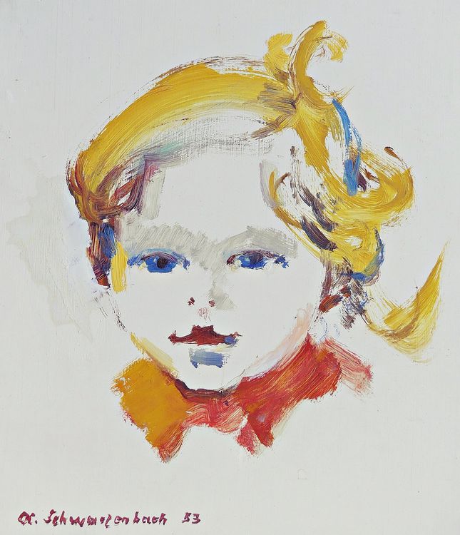 Armin SCHWARZENBACH (1914-2000) - Gemälde Mädchenbildnis! | Kaufen auf Ricardo
