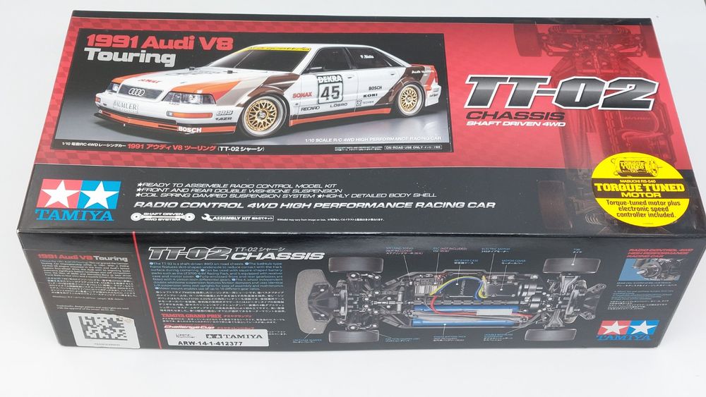 58682 Tamiya Audi V8 Touring 1991 TT-02 + TBLE04S ESC | Kaufen auf Ricardo
