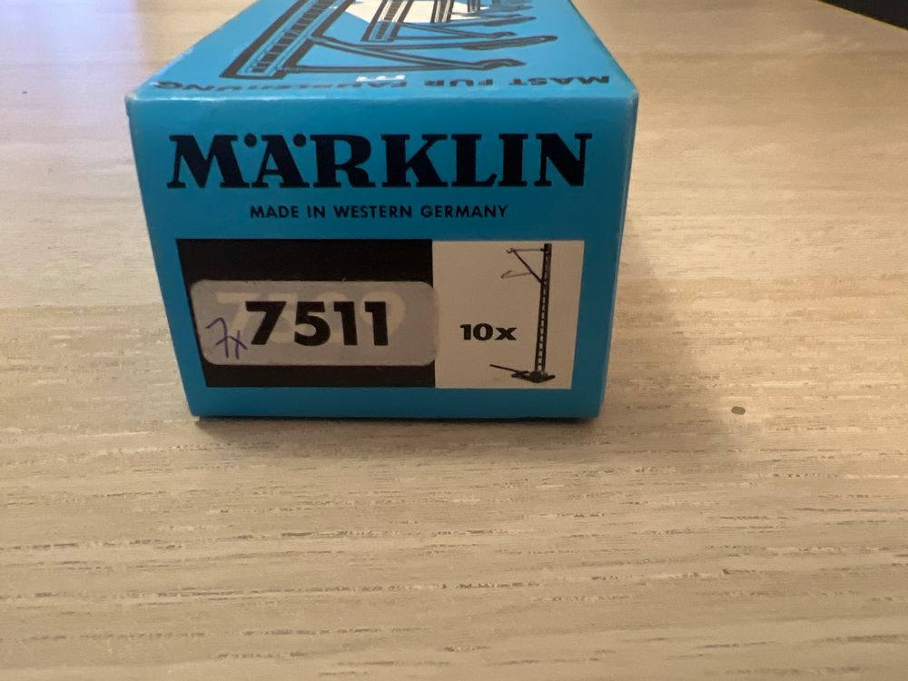 Märklin 7 x 7511 Oberleitung H0 OVP NEU (Neu und originalverpackt) in ...