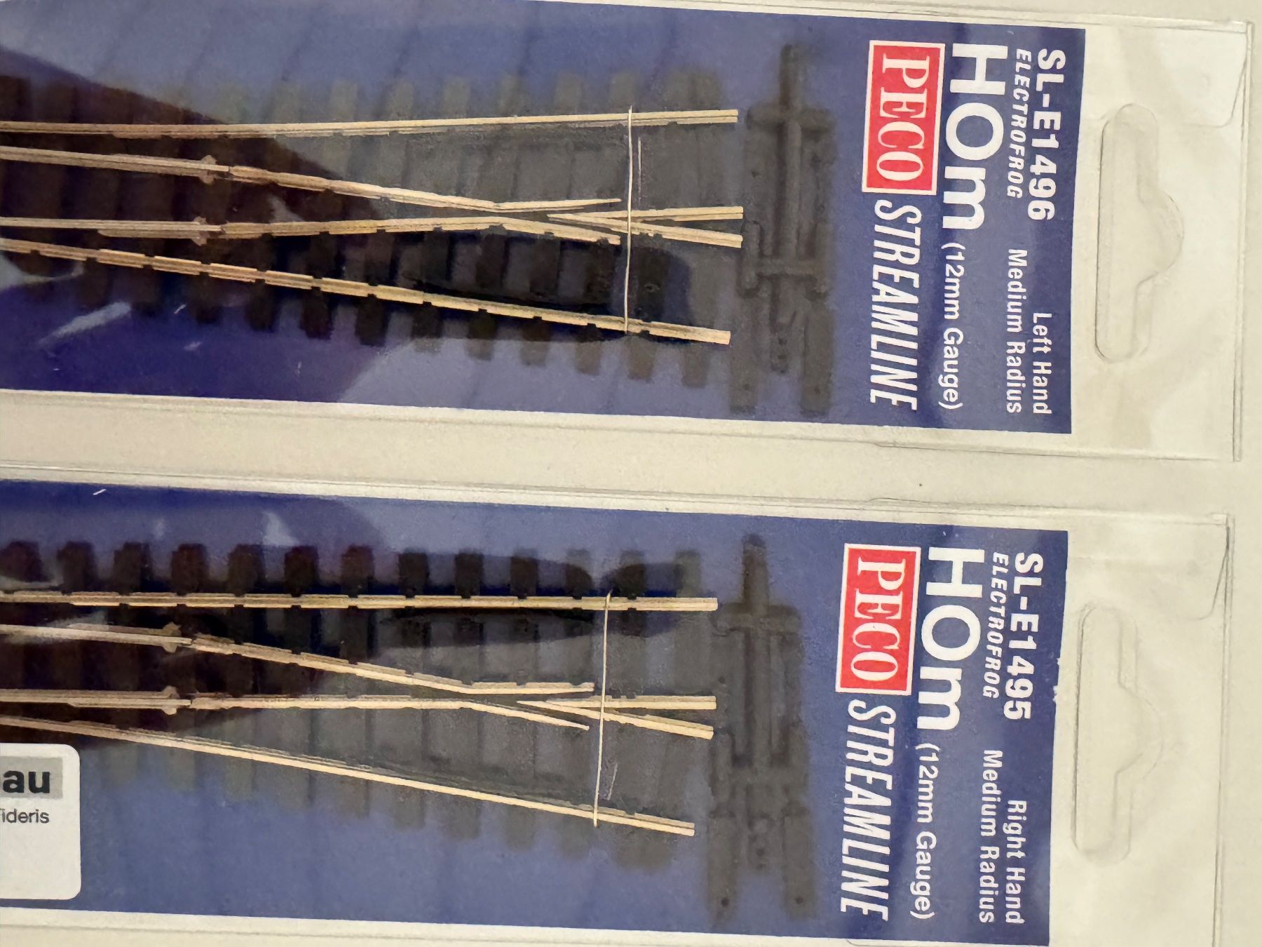 Peco H0m/TT 1 Paar Weichen Streamline 1x links 1x rechts (Neu (gemäss ...
