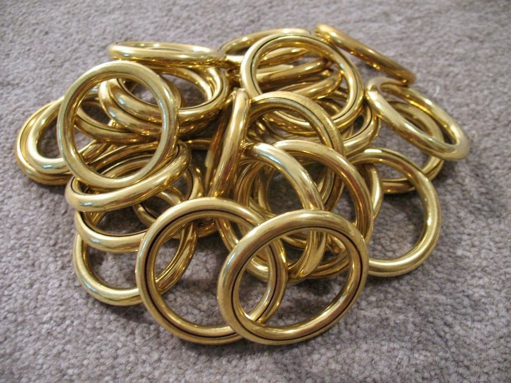 31x Messing Ring 44 / 32 mm Makramé Basteln (Neu (gemäss Beschreibung ...