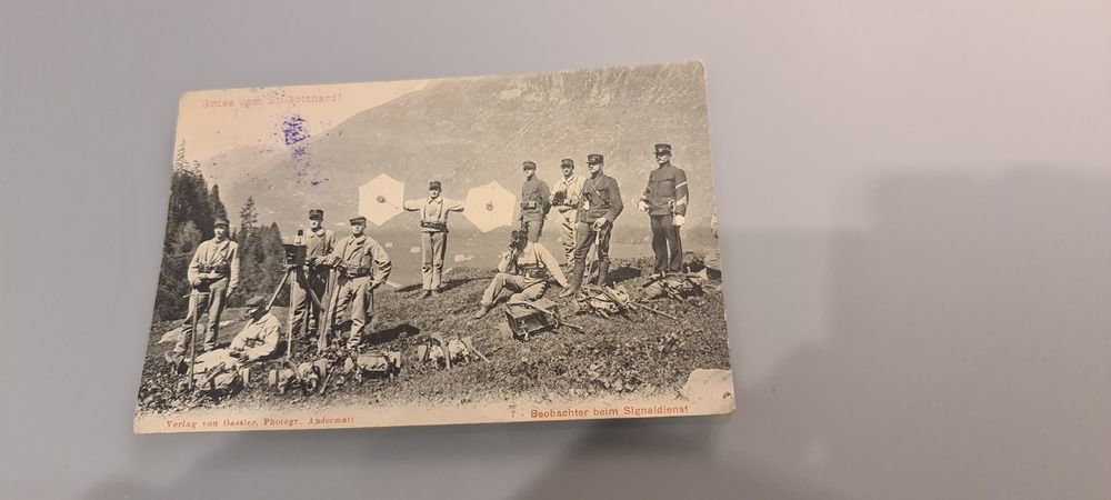 Andermatt St Gotthard Ansichtskarte Militär Sammler Karte Ur Kaufen
