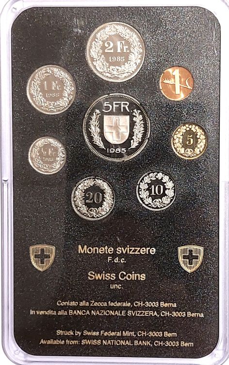Münzsatz Schweiz 1985 stgl (Neu (gemäss Beschreibung)) in Arch für CHF 25 – mit Lieferung auf ...