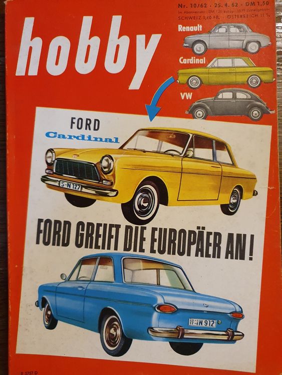 Hobby 10/62 Ford Cardinal Enzmann 506 Jodel DR 1050 xa (Gebraucht) in ...