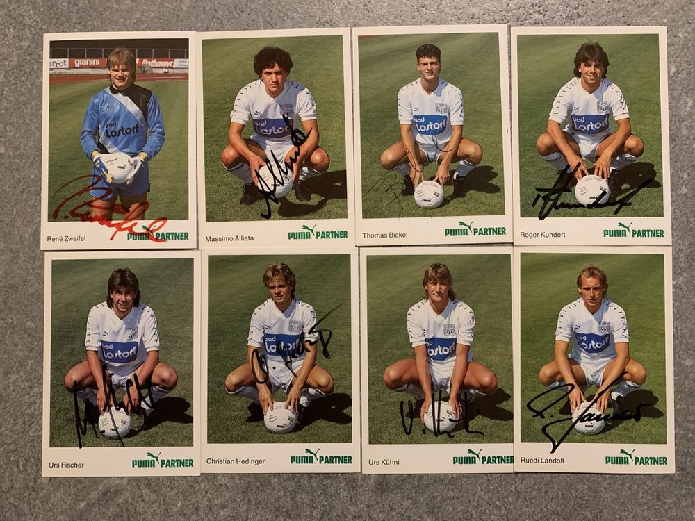 16 Original Autogrammkarten FC Zürich 1986/87 (Gebraucht) in Greifensee ...