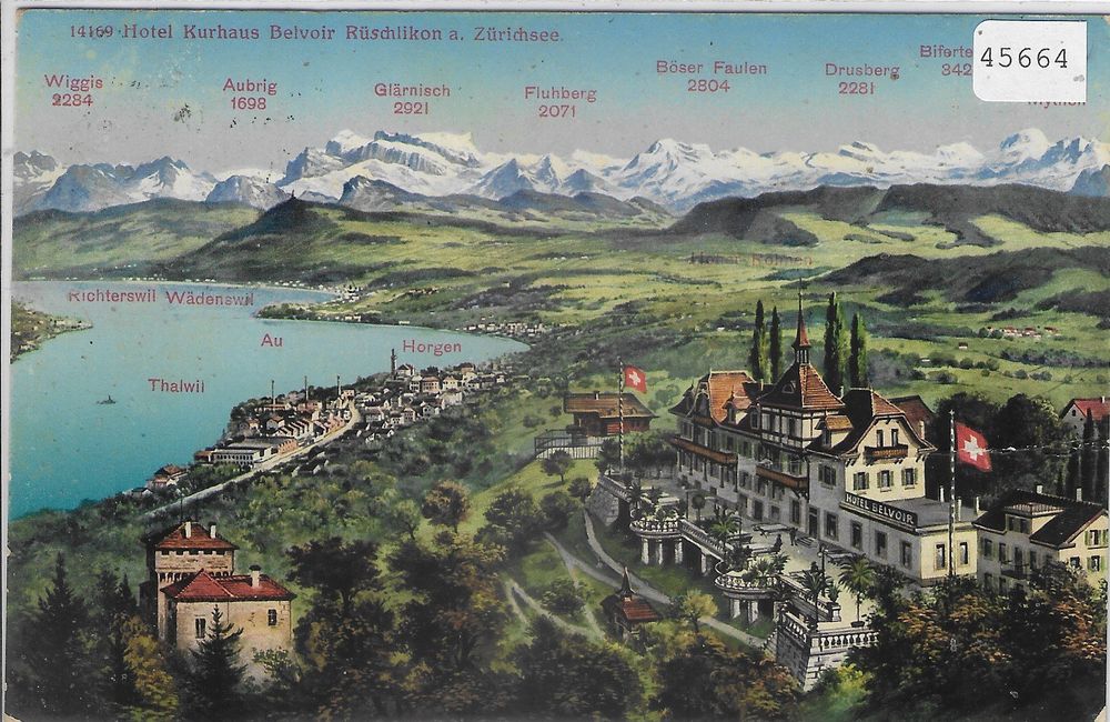 Hotel Kurhaus Belvoir Rüschlikon am Zürichsee - Litho (Gebraucht) in Ettingen für CHF 4 – mit ...