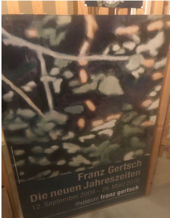 130/90 Plakat Franz Gertsch mit Plexiglas und Holzrückwand | Kaufen auf Ricardo