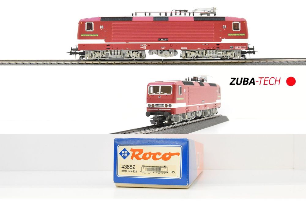 Roco 43682 E-Lok BR 143 DR/SOB H0 GS Analog mit OVP (Gebraucht) in St ...