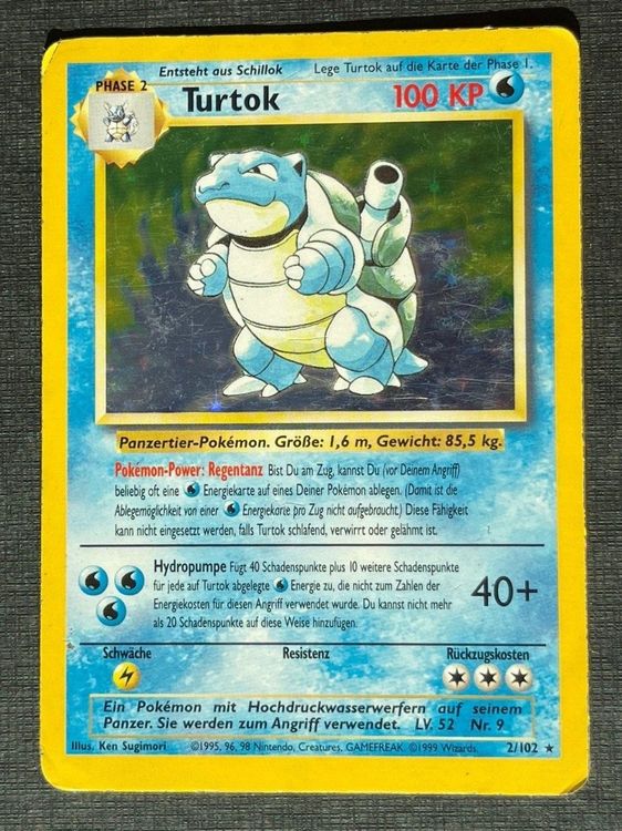 Turtok 21/102 Holo Rare Pokémon Base Set (Neu (gemäss Beschreibung)) in ...
