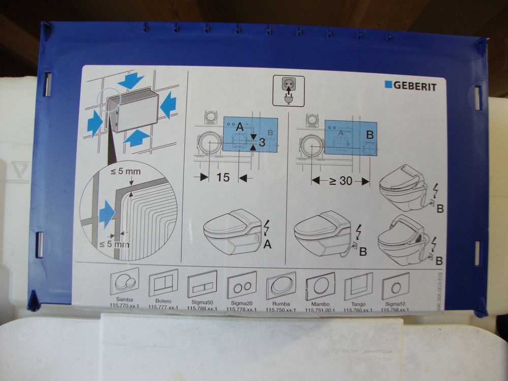 GEBERIT Kombifix Element für Wand-WC 108 cm UP-spühlkasten (Neu (gemäss ...