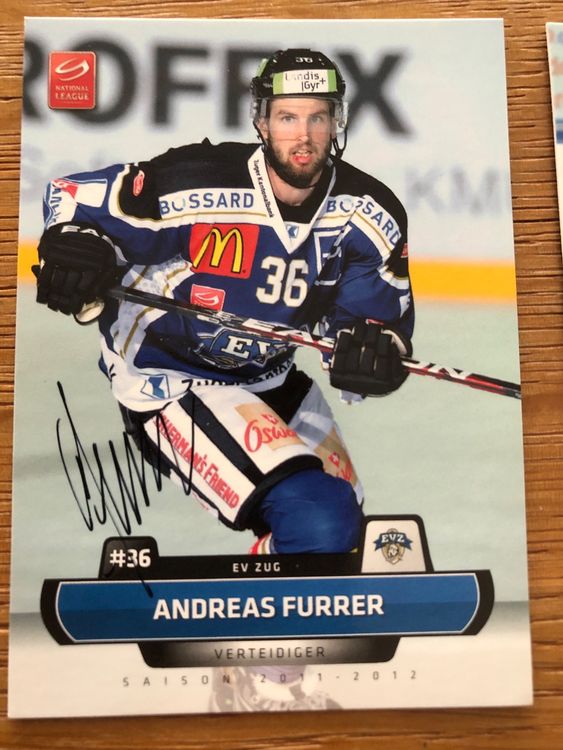 Andreas Furrer EVZ HCD SCB Hockey Card signiert (Gebraucht) in ...