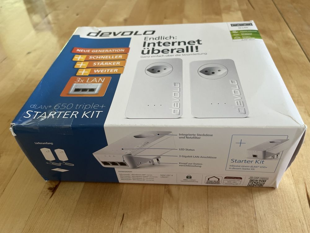 Devolo 650 Triple+ Starter Kit - Internet über Stromleitung (Gebraucht) in Münchenstein für CHF ...