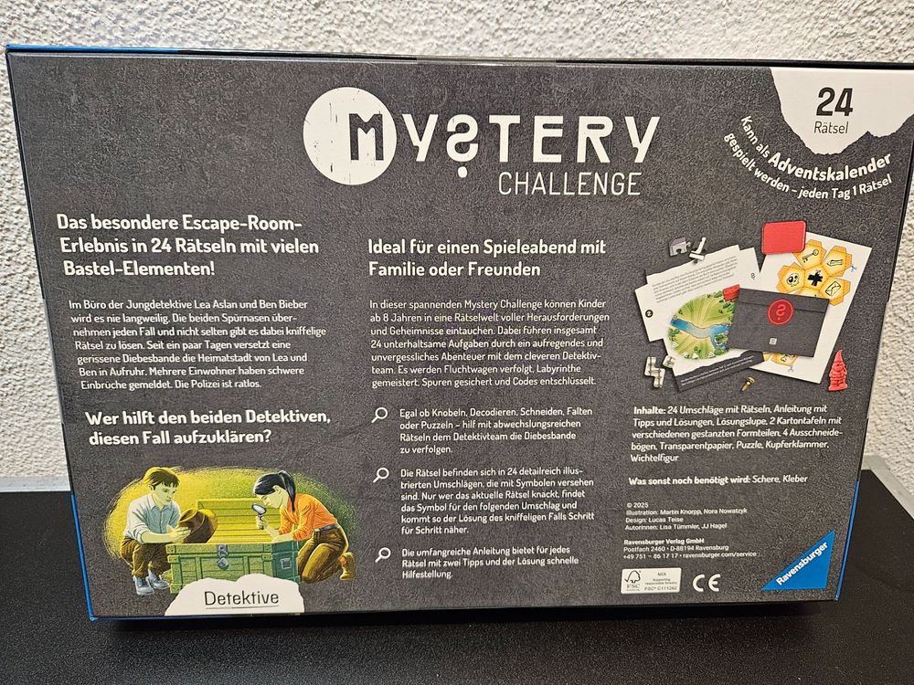 Neu - Adventskalender - Mystery Challenge - Detektive (Kids) (Neu und ...