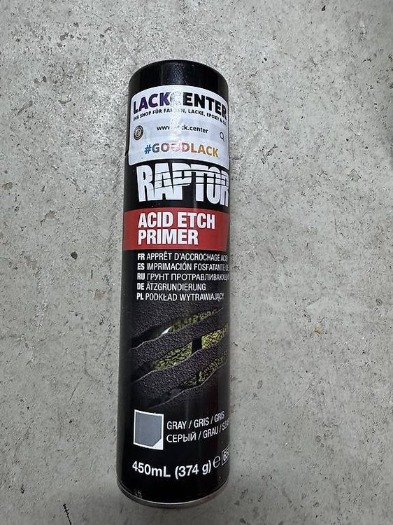Raptor Acid Etch Primer Grau/Grau 450ml (Neu und originalverpackt) in ...