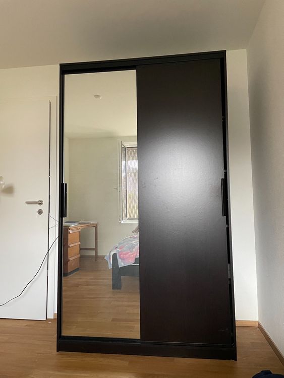 Schrank Morvik Schiebetüre Kleiderschrank Kleiderstange (Gebraucht) in ...