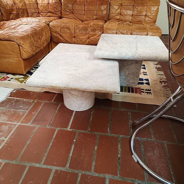 retro Design 70s Marmor Coffee table set vintage massiv MCM (Gebraucht ...