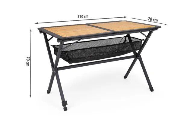Berger Royal Alu-Bambus Rolltisch schwarz 110 x 70 cm (Gebraucht) in ...