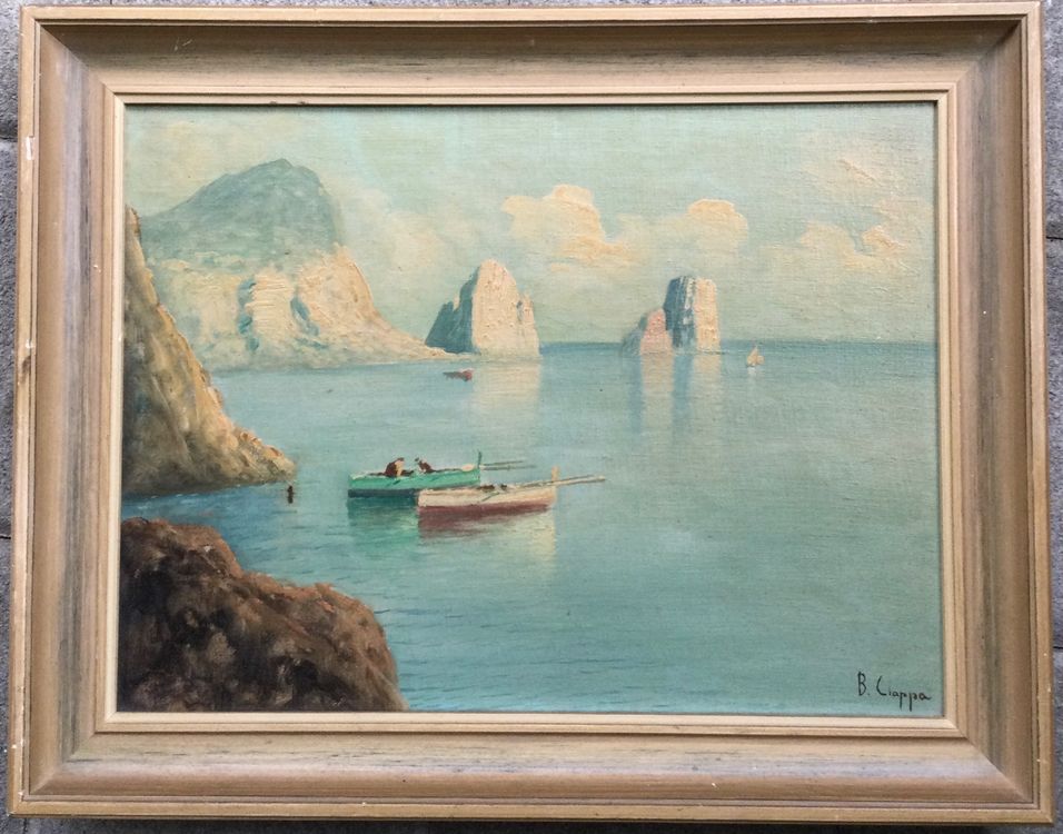 Bianca CIAPPA (XX) Küsten Szene Gemälde Signiert (Gebraucht) in Root ...