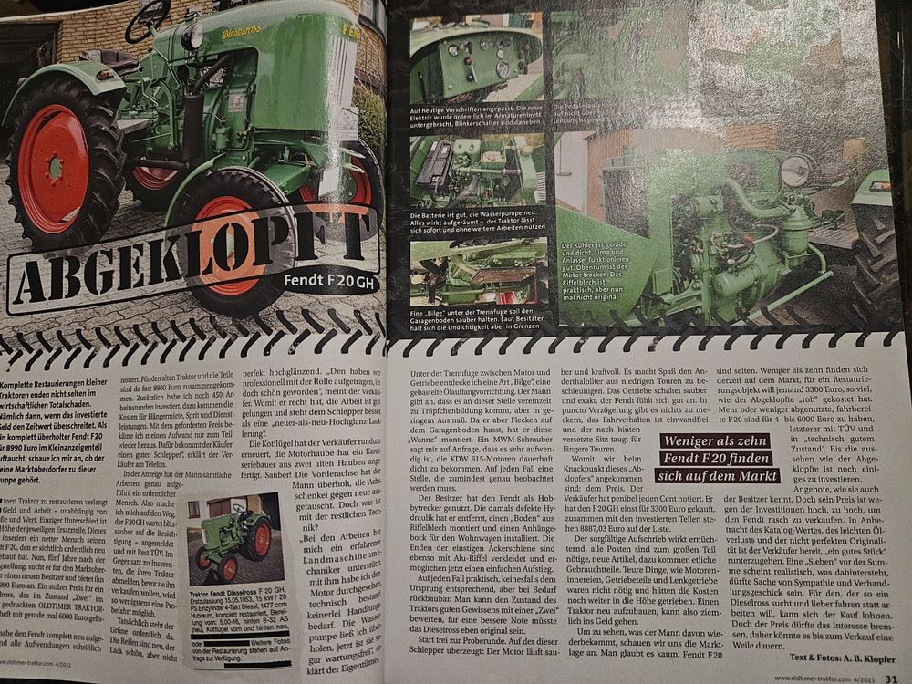 Oldtimer Traktor 4/21 Eicher 3066 Steyr 1100a Gutter xx | Kaufen auf Ricardo