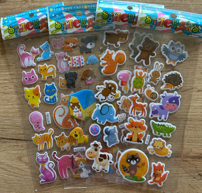 4x Sticker Tiere (Neu und originalverpackt) in Geneve für CHF 1.7 – mit ...