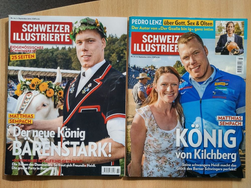 2 x Schweizer Illustrierte - Schwingerkönig Matthias Sempach (Neu ...